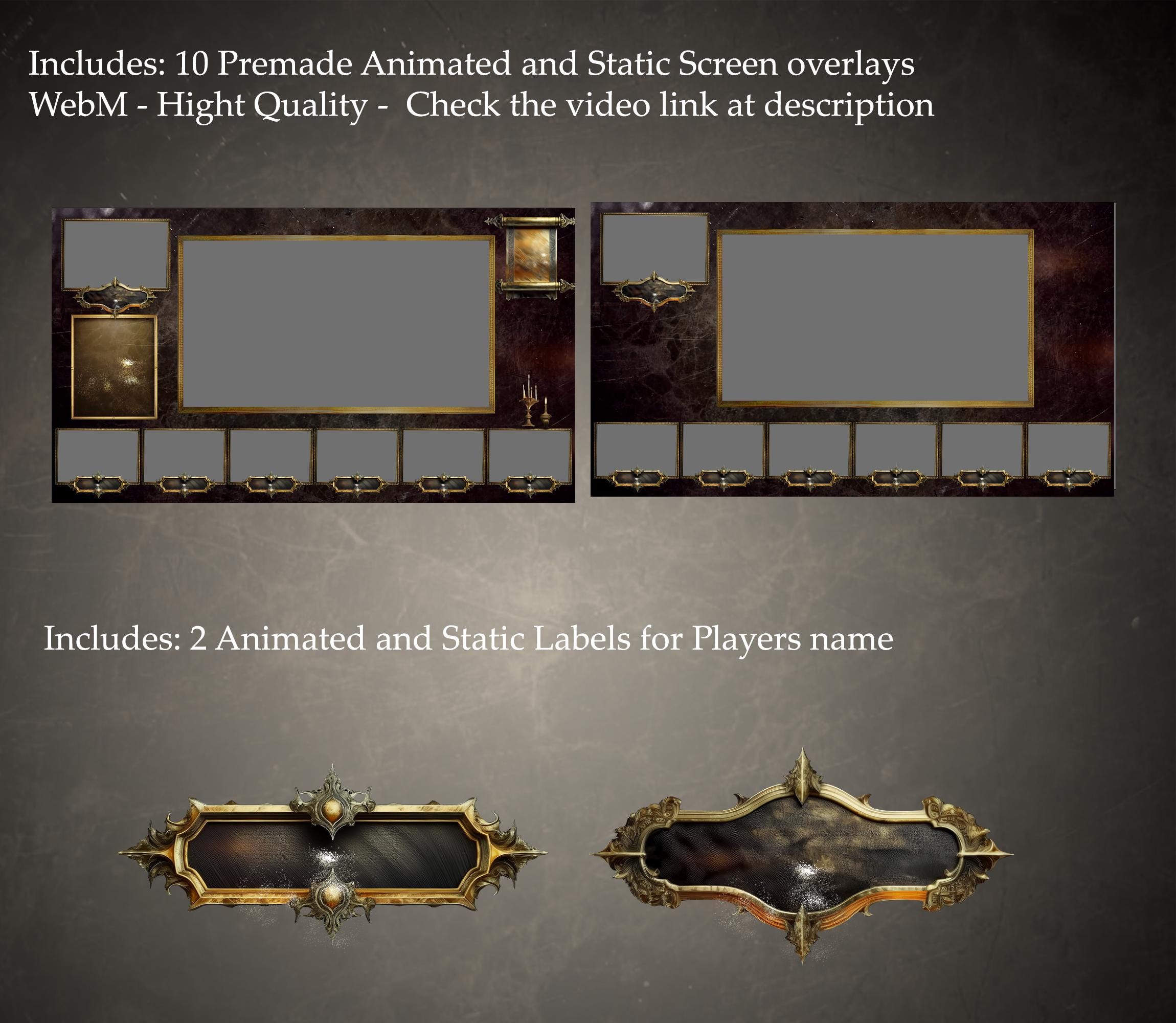 Animated Dungeons and Dragons Stream Overlay Pack | Medieval Twitch ...