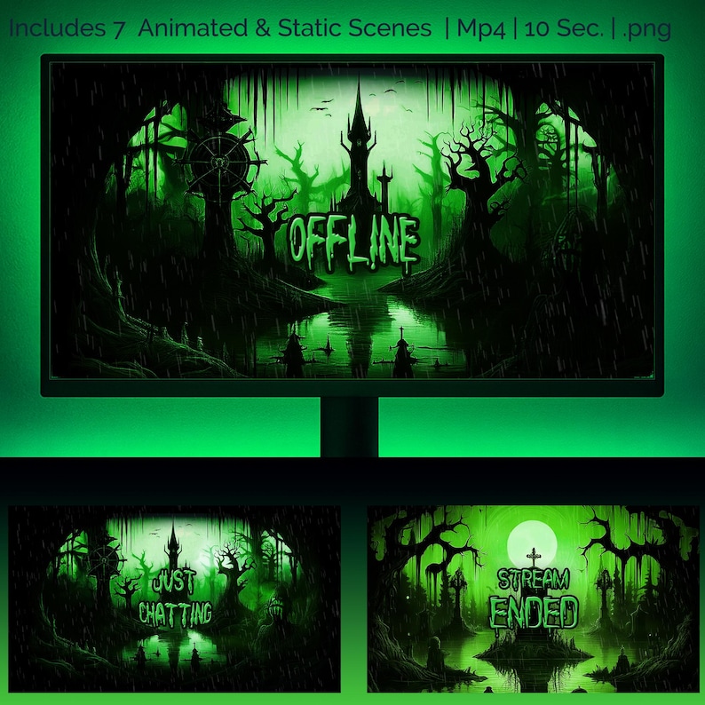 Animated Stream Pack: Horror Halloween Twitch Overlay - Etsy