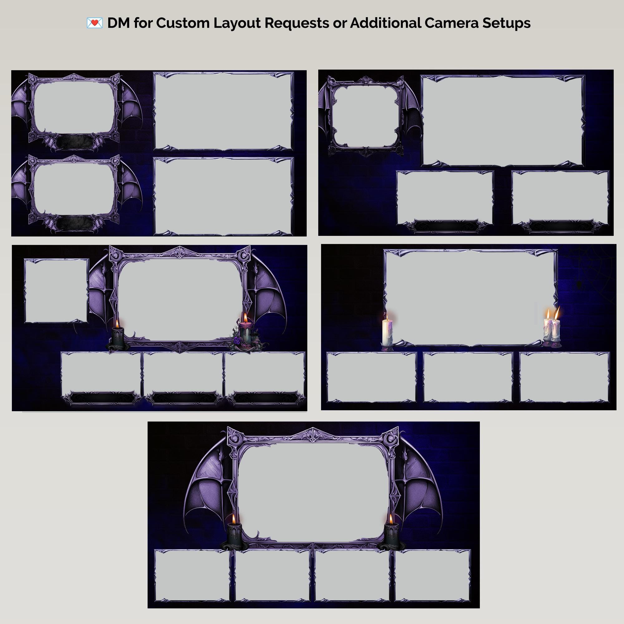 Purple Vampire Stream Overlay Pack: Animated Gothic Dnd, Vtuber - Etsy