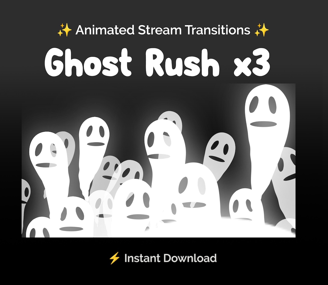 Ghost Stream Transitions: Animated Spooky Stinger (webm Digital ...