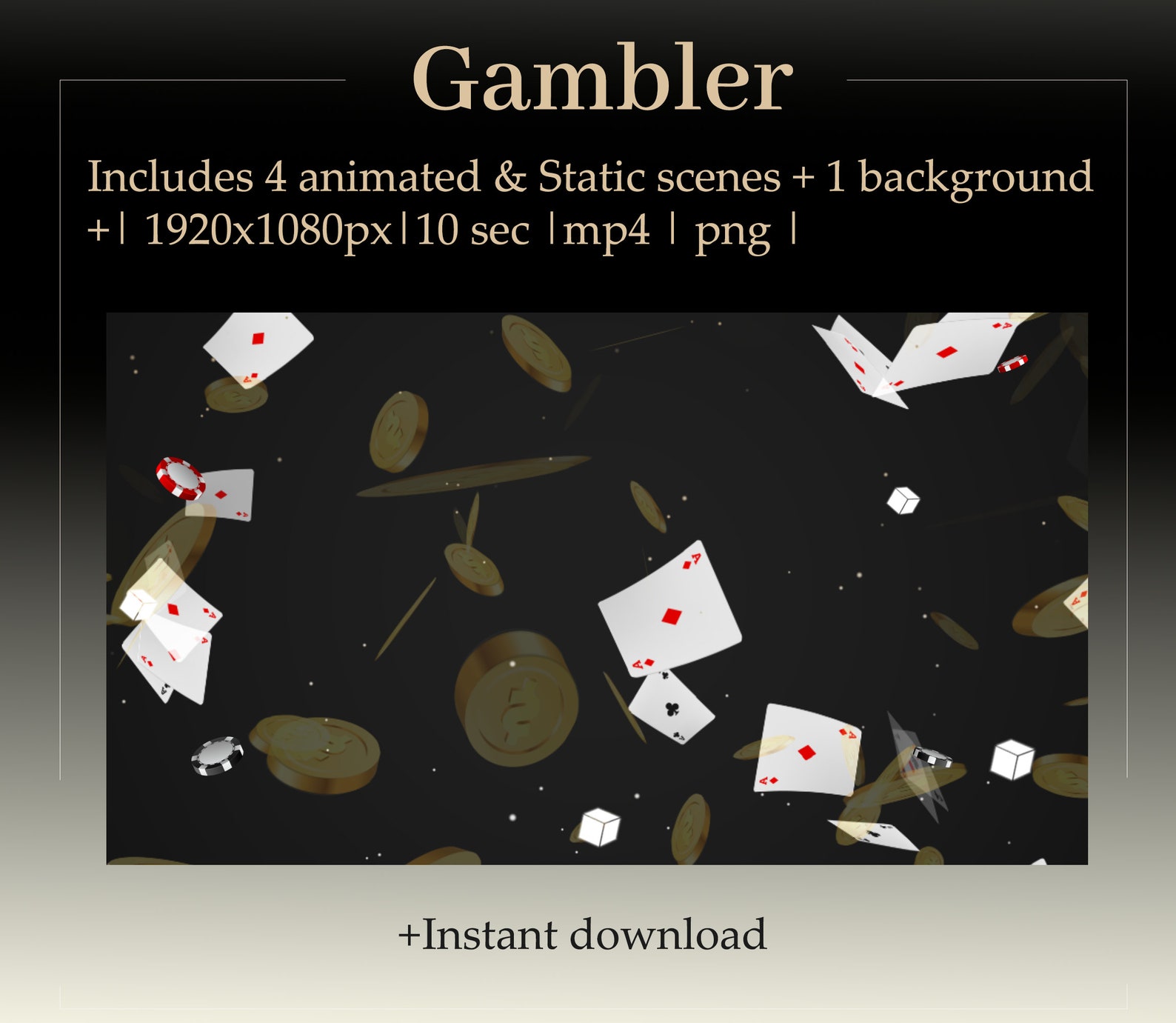 Twitch Animated Poker Overlay | Animated Stream Scenes Package, Twitch ...