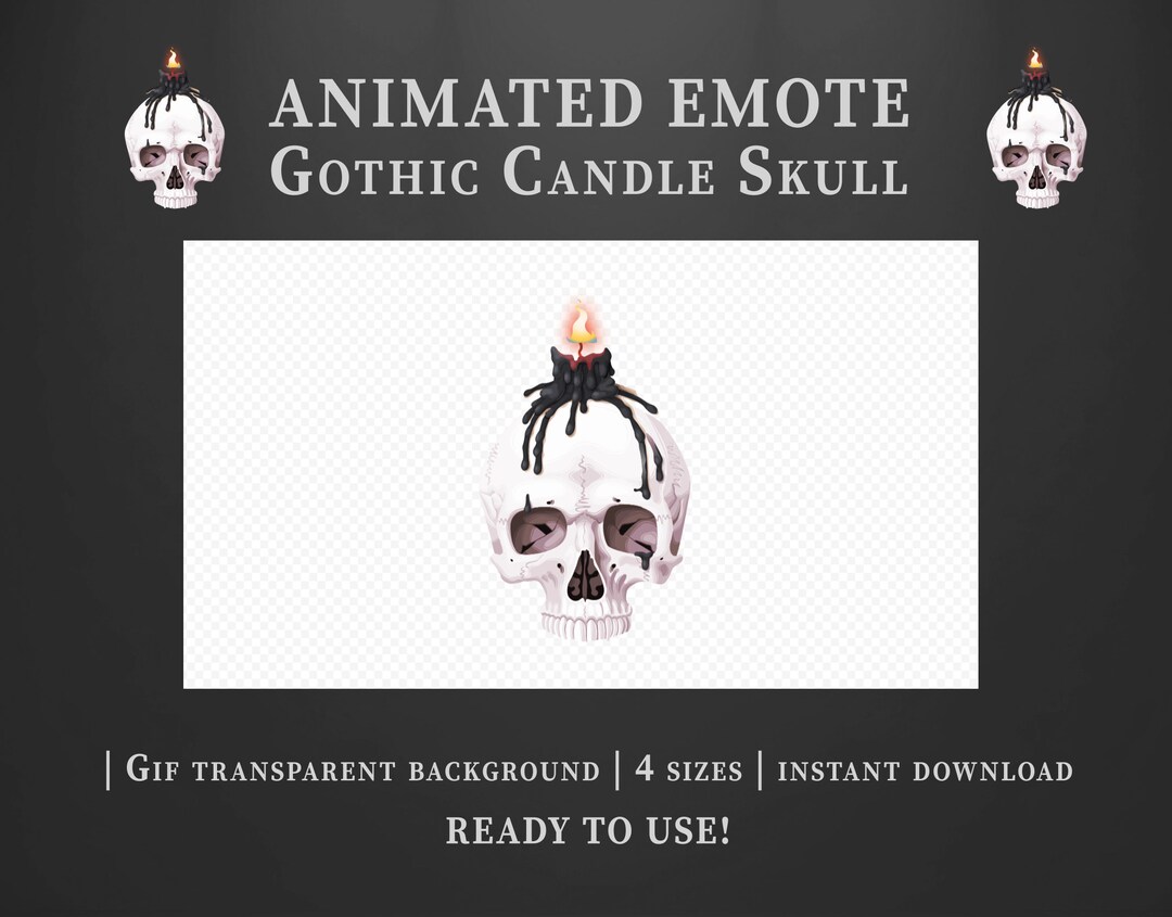 Gothic Candle Skull | Twitch , Streamer, Gaming, Emotes, Stream Emotes ...