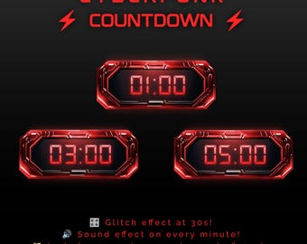 Purplecountdown Timer | Cyberpunk Stream Timer | 5 Min, 3 Min, 1 Min | Twitch, Kick, Youtube ...