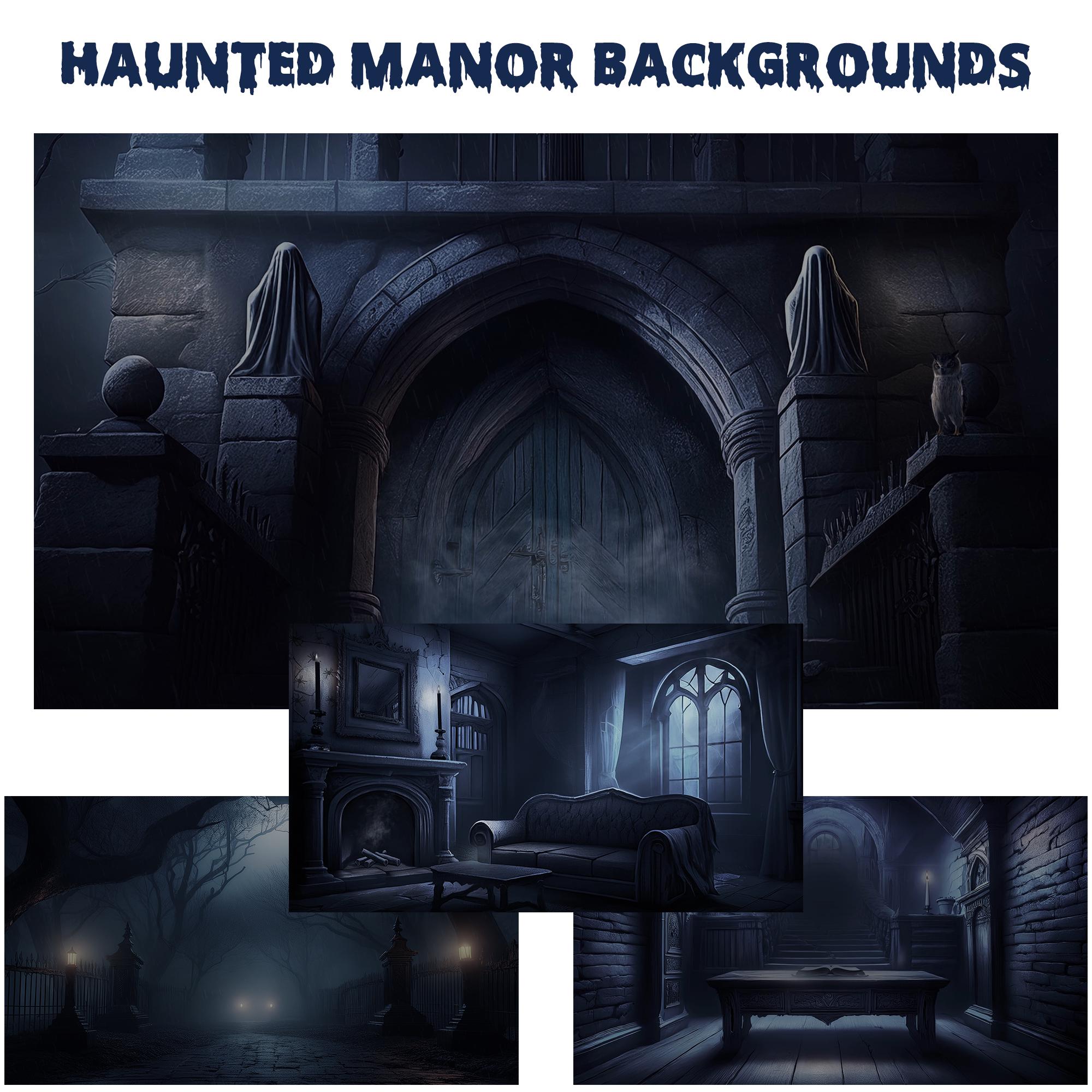 Gothic Haunted Mansion Backgrounds – Atmospheric Stream Backdrops ...