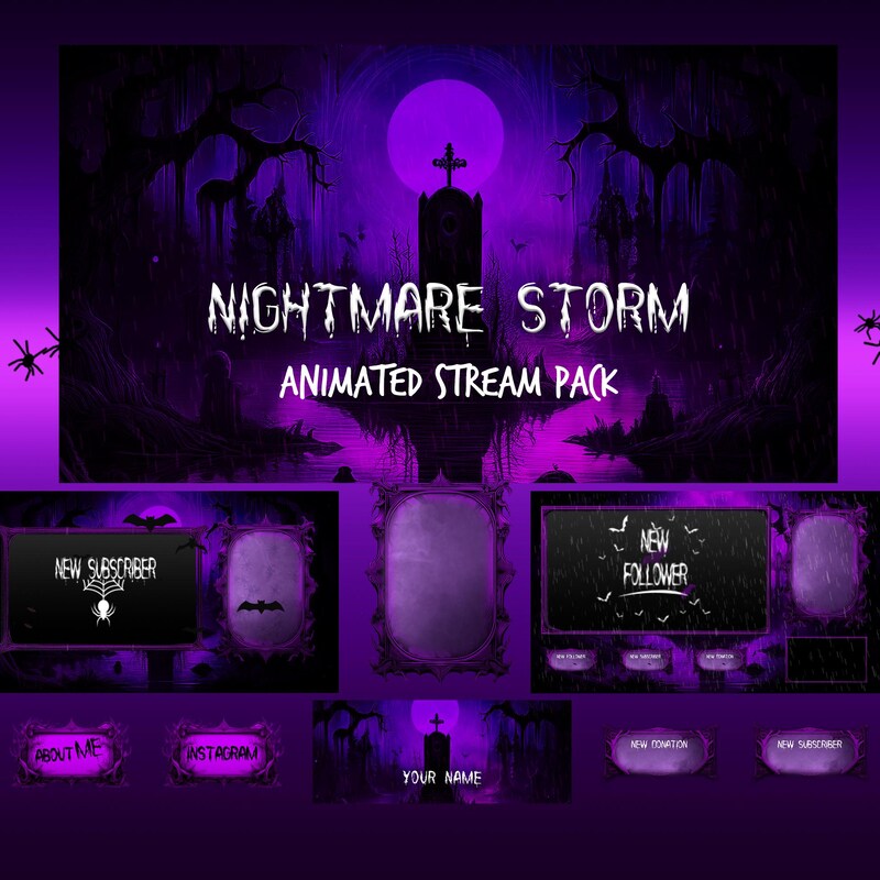 Halloween Twitch Overlay - Etsy