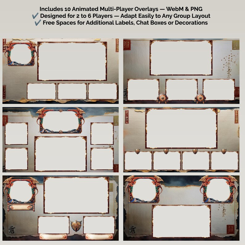 Japanese Overlay Pack for Dnd | Premade Screens, Frames and Labels ...