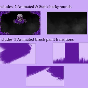 Animated Gothic Rose Stream Package - Purple and Black Twitch Overlays ...