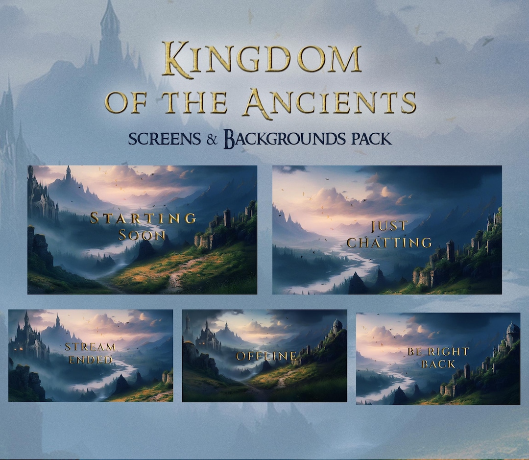 Medieval Twitch Scenes | Animated Stream Screens Package, Virtual ...