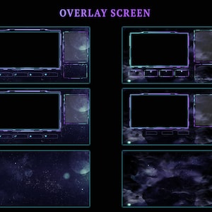 Cosmos Stream Package, Twitch Pack, Vtuber, Overlays Screens for ...