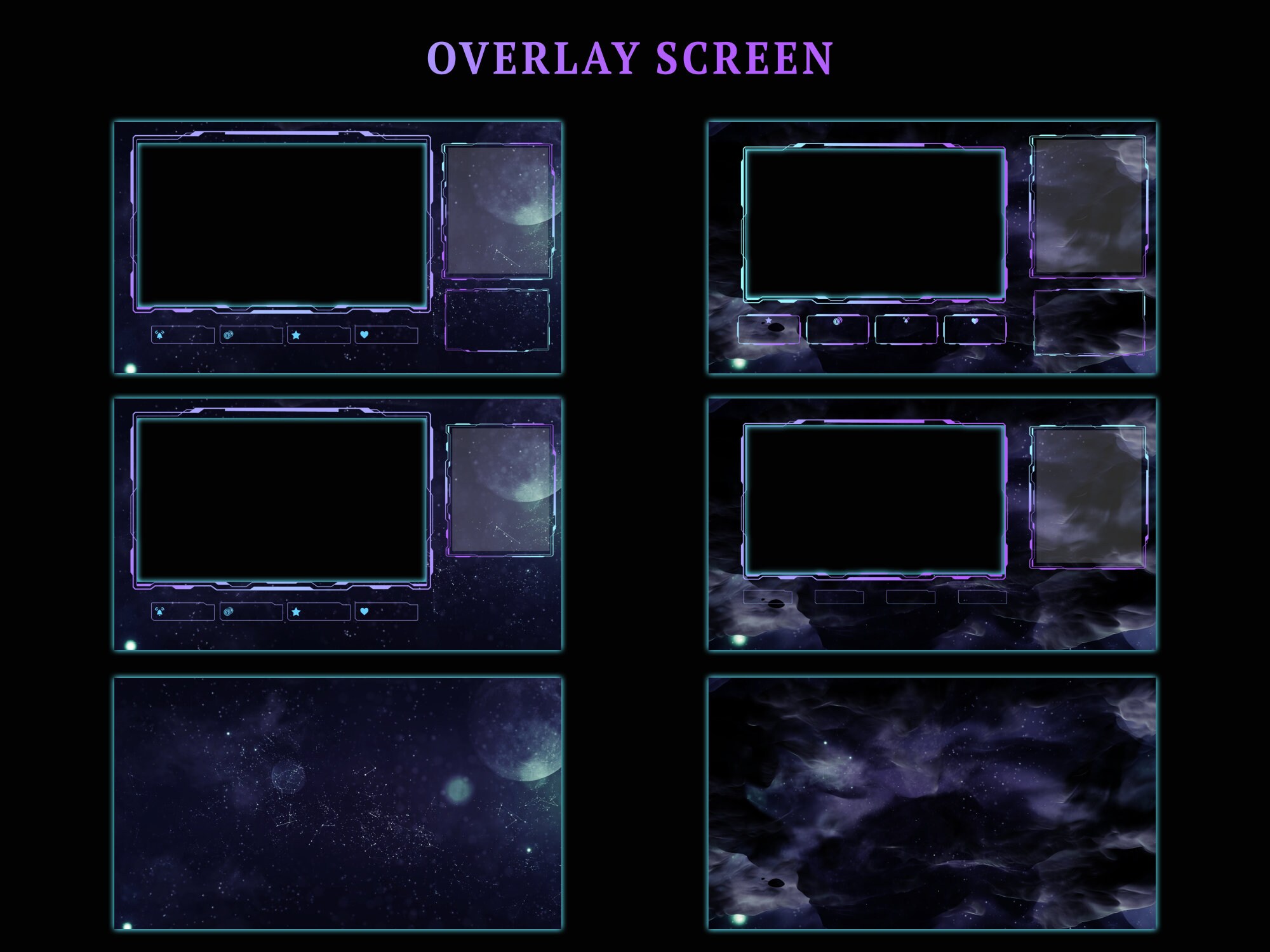 Cosmos Stream Package, Twitch Pack, Vtuber, Overlays Screens for ...