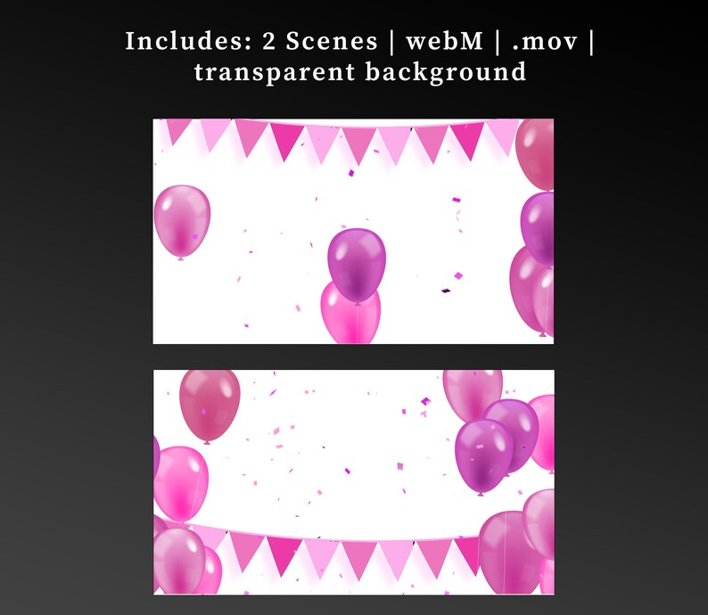 Pink Balloons Stream Decoration: Animated Overlay (13 Videos) - Etsy