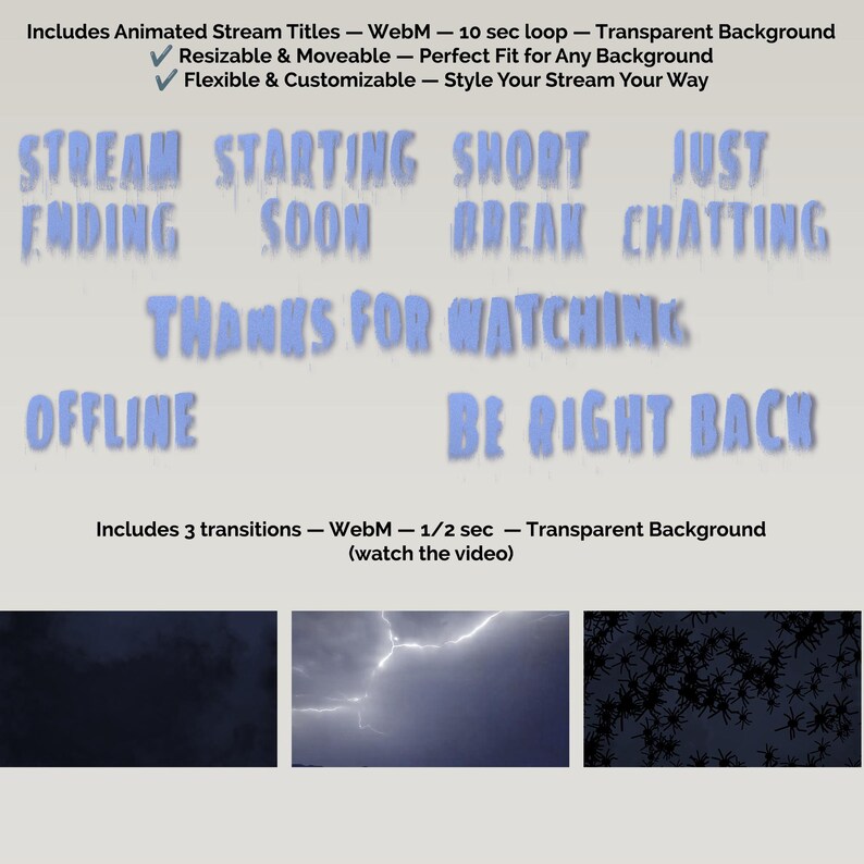 Spooky Horror Stream Pack – Animated Halloween Overlays for Twitch ...