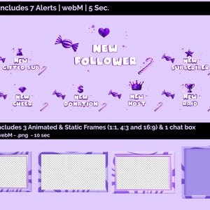 Candy Animated Stream Package - Festive Twitch Overlays, Holiday Sweet ...