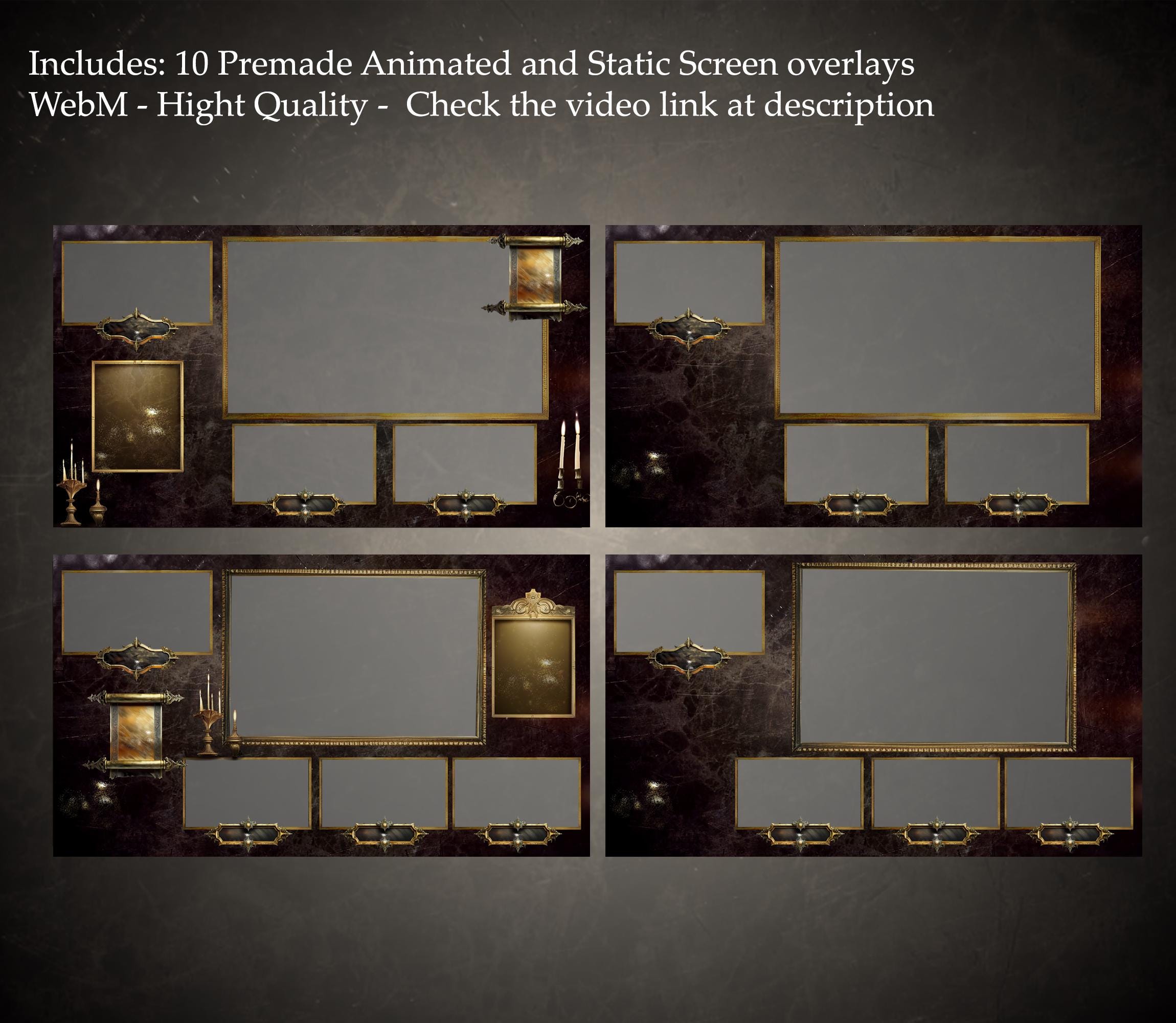 Animated Dungeons and Dragons Stream Overlay Pack | Medieval Twitch ...