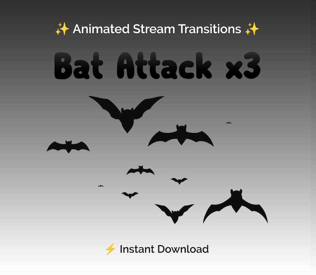 Flying Bats Stream Transitions: Spooky Halloween Stinger (digital ...
