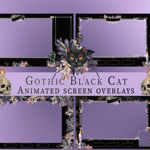 Gothic Animated Stream Screen Overlays, Twitch Pack, Vtuber, Overlays ...