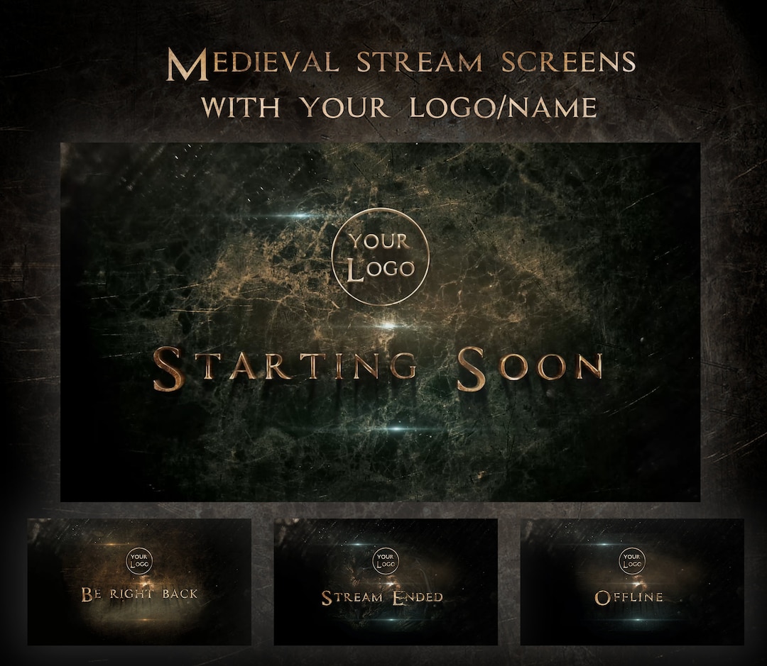 Custom Medieval Scenes | Animated Stream Scenes Package, Twitch Pack ...