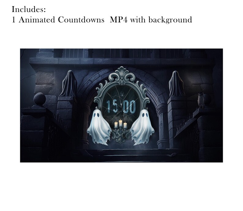Spooky Animated Stream Timer: Halloween Countdown Overlay (digital ...