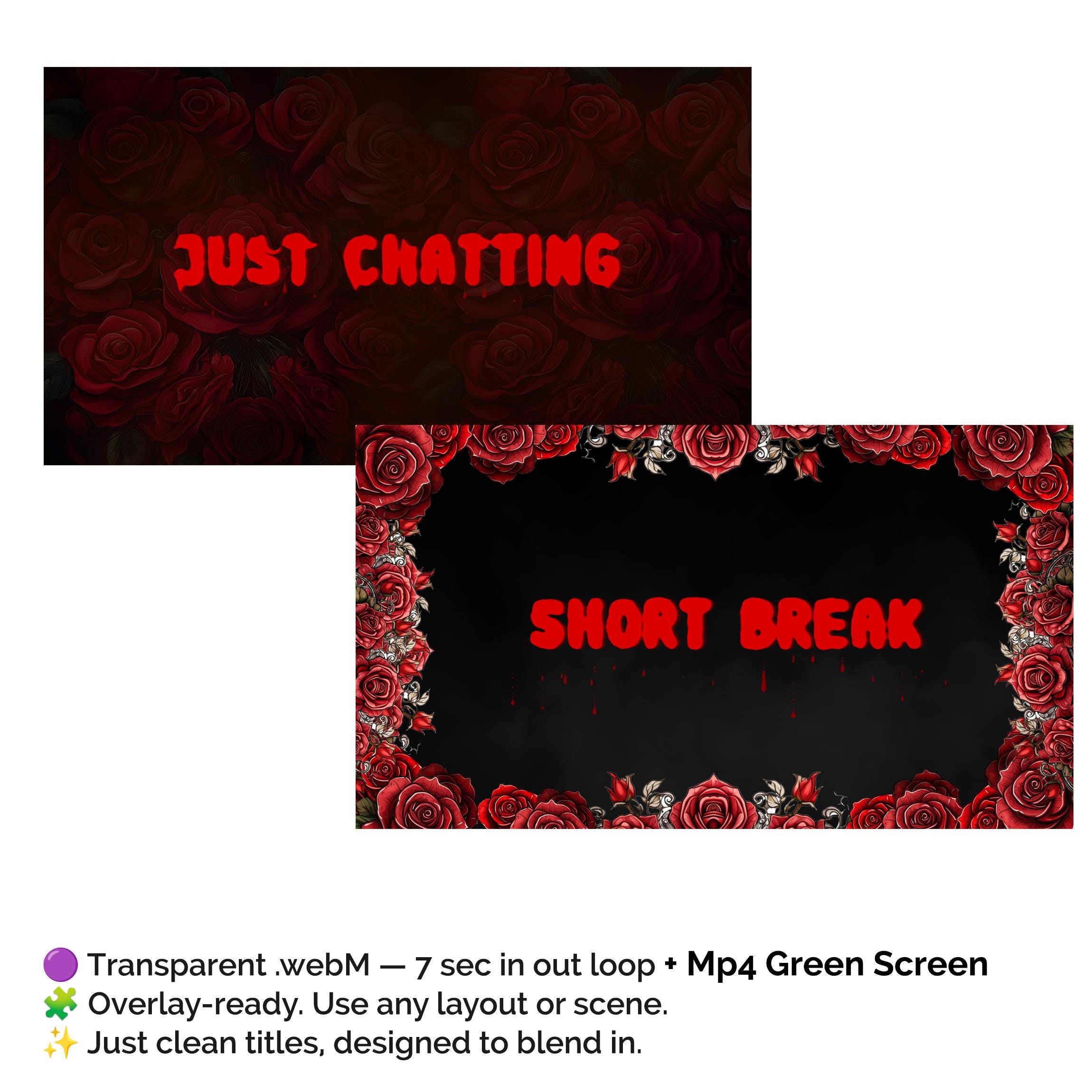 Blood Spooky Animated Stream Titles | Halloween Overlays (webm ...