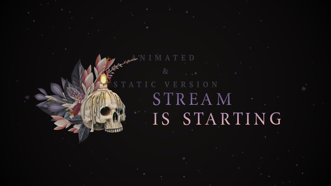 Gothic Animated Stream Screens Package, Twitch Pack, Overlays Screens ...