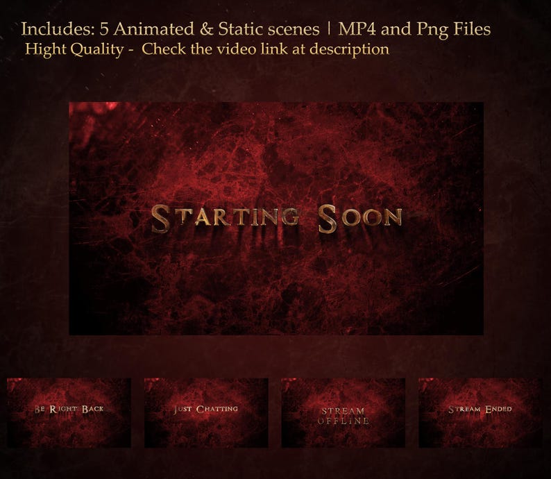 Medieval Animated Stream Package: Gothic Twitch Overlays - Etsy