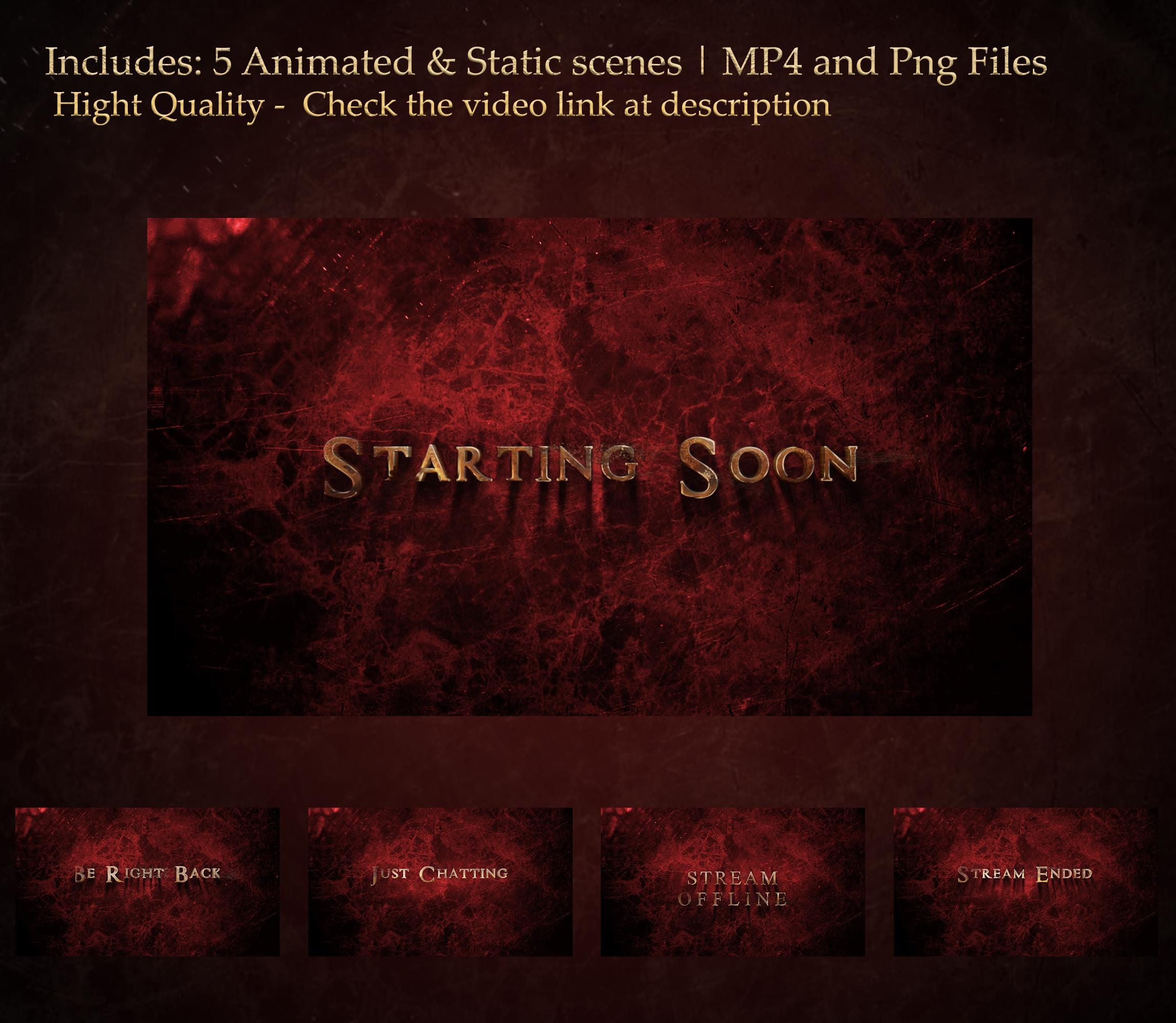 Medieval Animated Stream Package: Gothic Twitch Overlays - Etsy