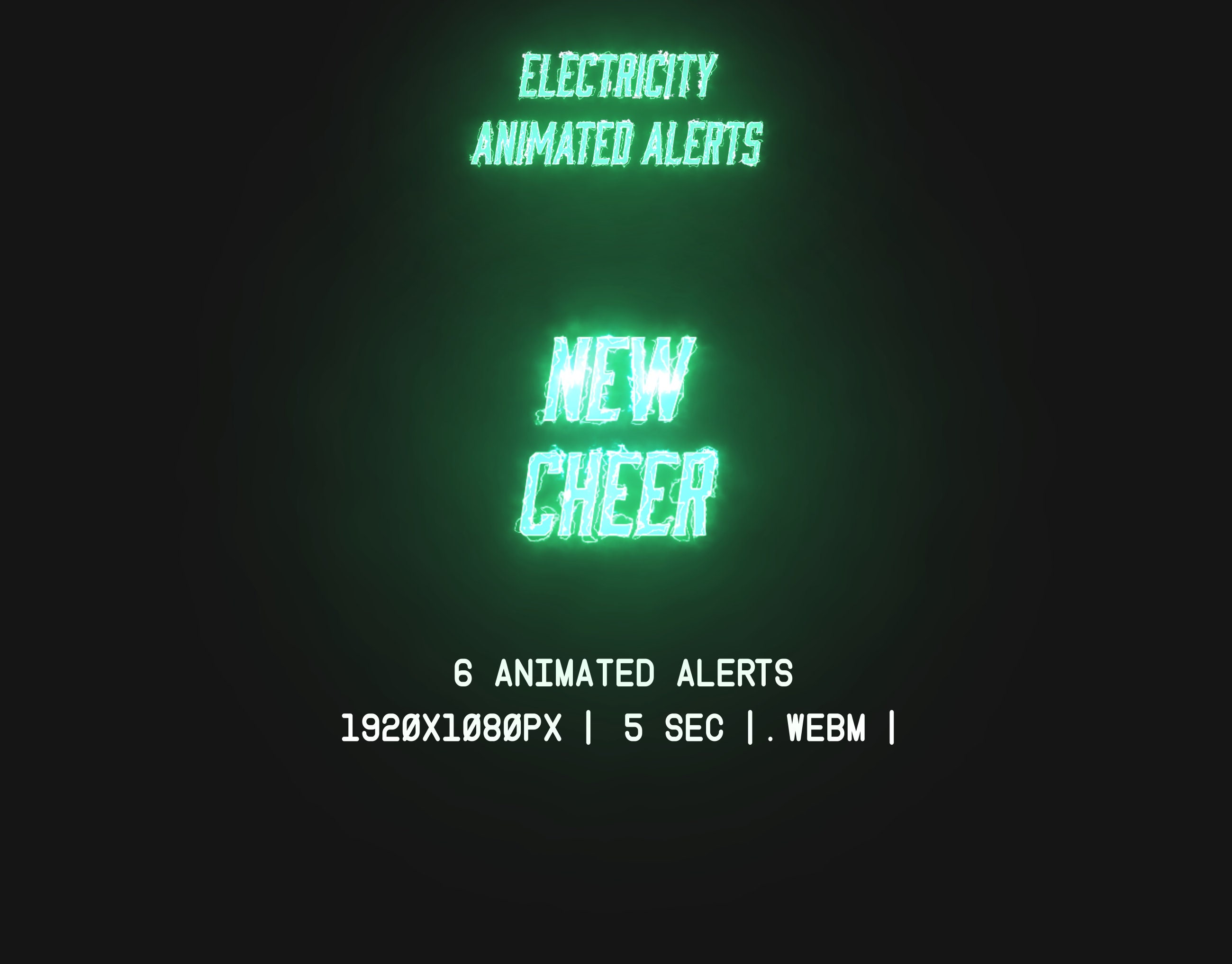 Green Electricity Animated Stream Alerts (webm) - Etsy