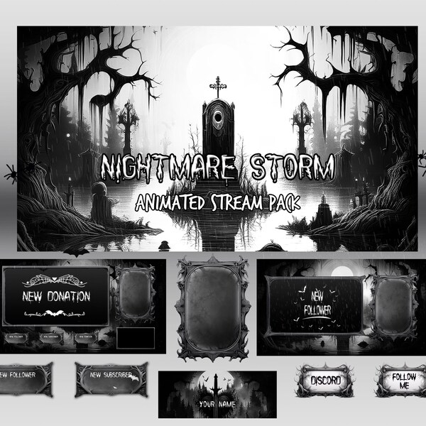 Gothic Horror Twitch Overlay - Etsy