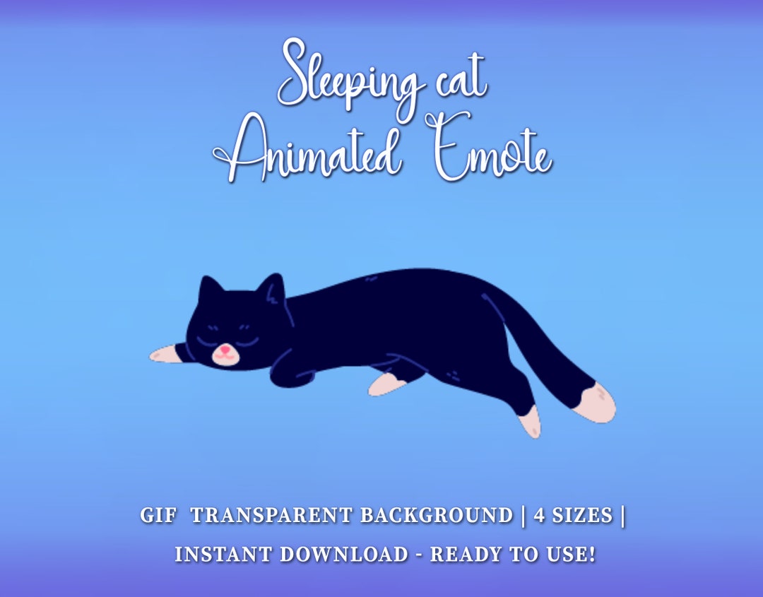Cute Cat Emote | Sleeping Cat Twitch Emote Pack, Discord Emotes, Twitch ...