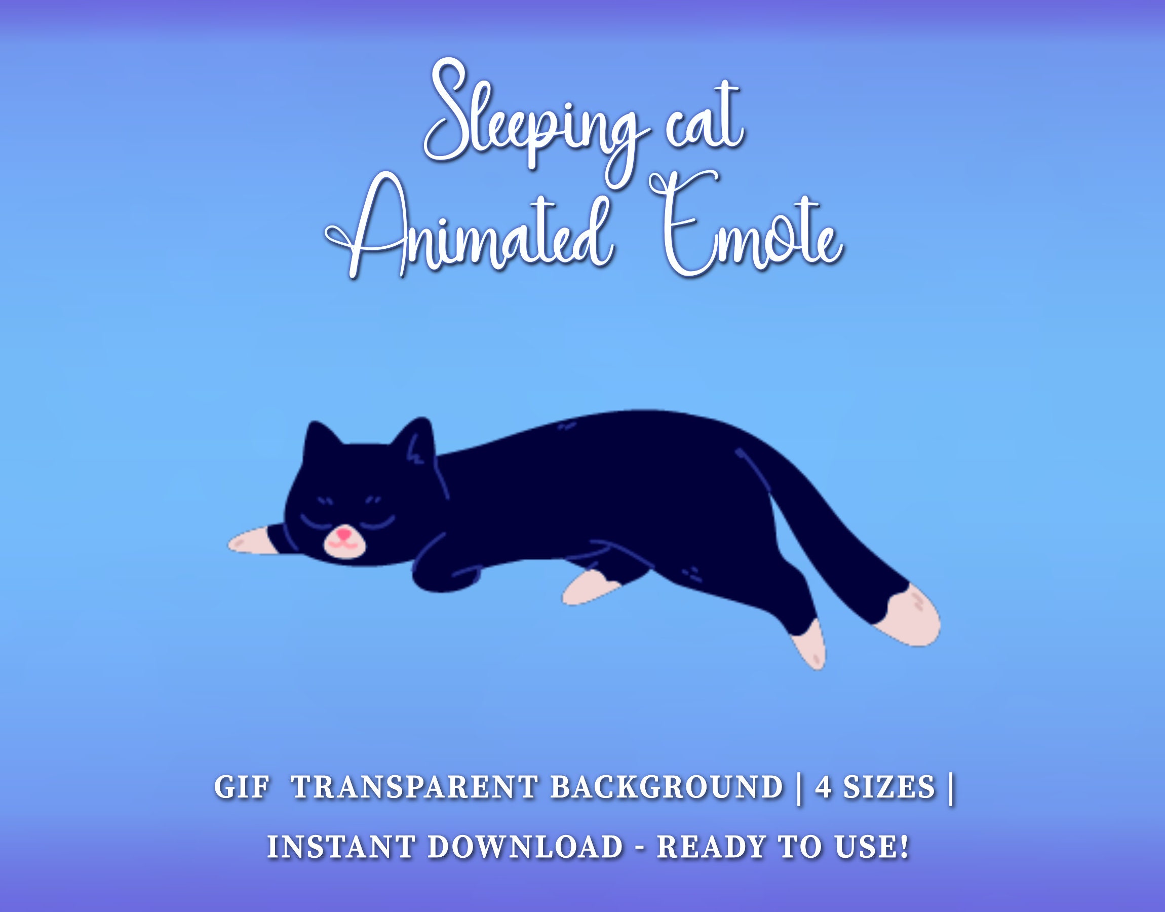 Cute Cat Emote Sleeping Cat Twitch Emote Pack, Discord Emotes, Twitch ...