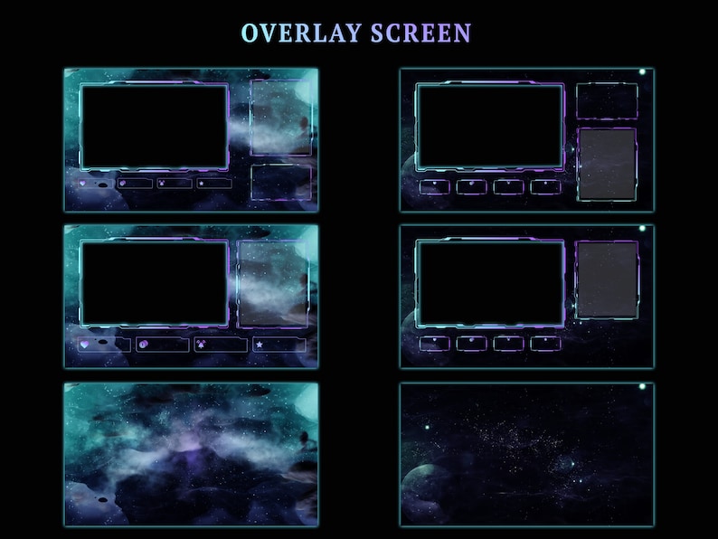 Cosmos Stream Package, Twitch Pack, Vtuber, Overlays Screens for ...