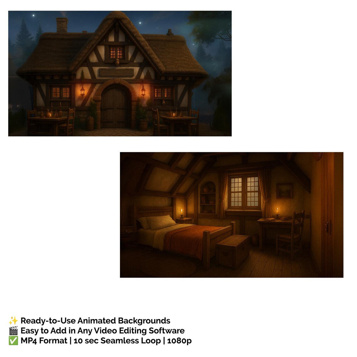Viking Tavern Animated Background: Streaming, Twitch, Zoom - Etsy