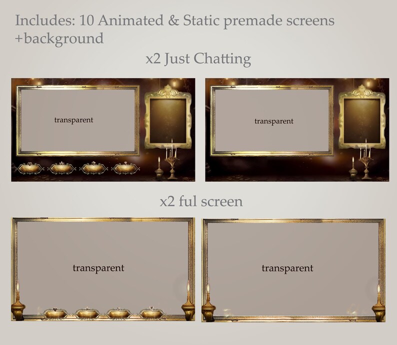 Medieval Stream Overlay for Twitch & OBS | Animated Stream Pack ...