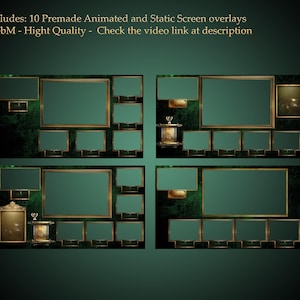 Animated Dnd Stream Overlay Pack: Medieval Green & Gold - Etsy