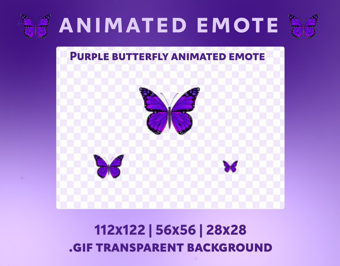 Animated Emote Pack Colorful Butterflies Twitch Emote Pack, Discord ...