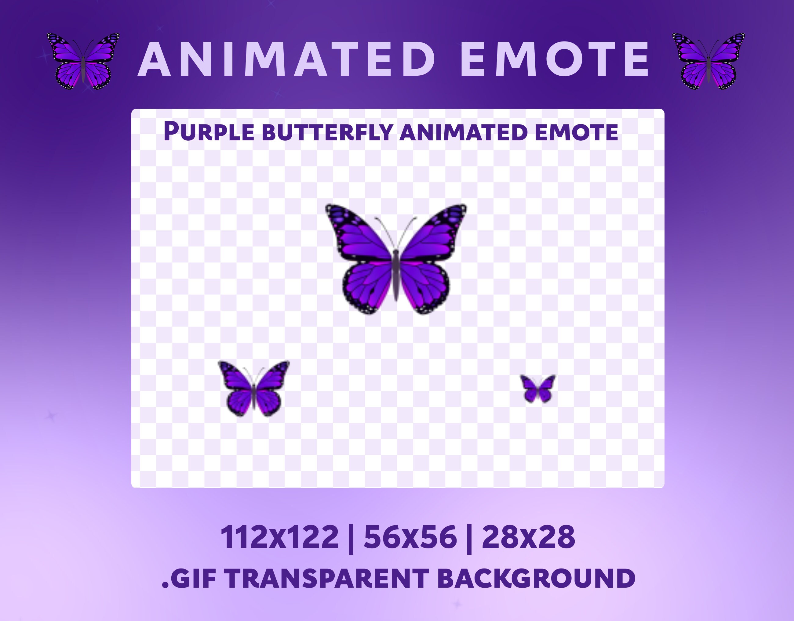 Animated Butterfly Emote Pack: Colorful Twitch/discord Streamer Emotes ...