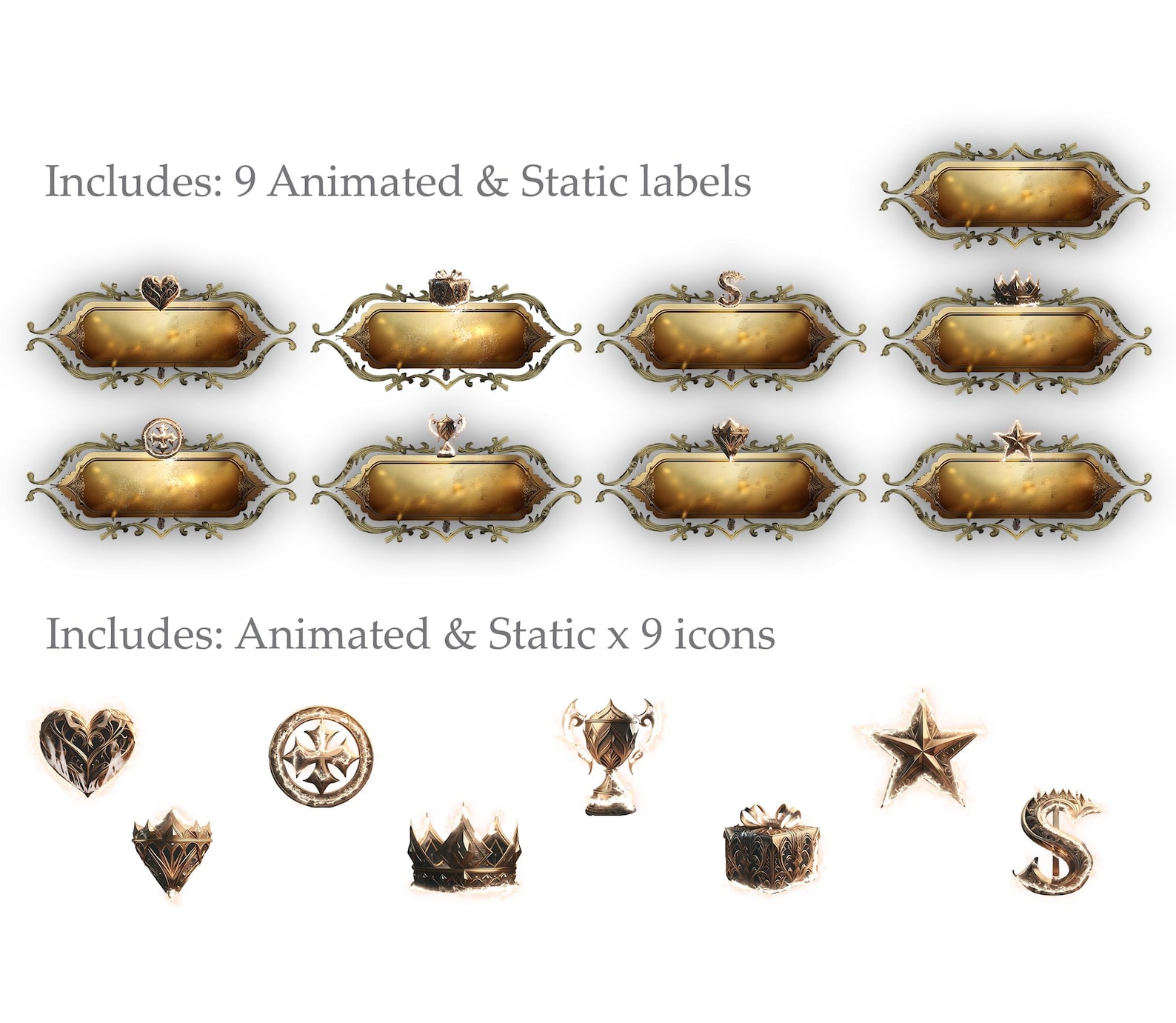 Dnd Stream Overlay Pack, Medieval Green and Gold Twitch, Multiplayers ...