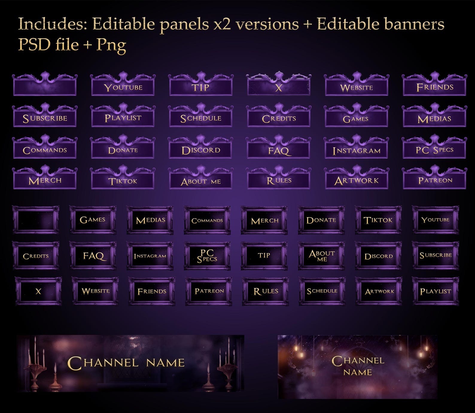 Royal Animated Stream Pack: Gold Medieval Twitch Overlay - Etsy