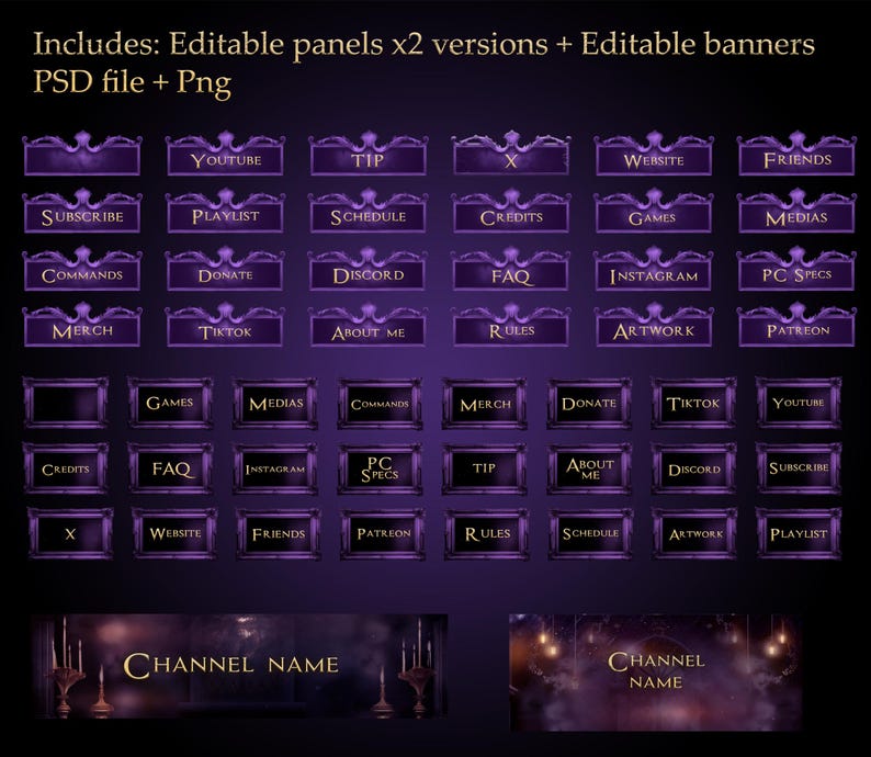 Royal Animated Stream Pack: Gold Medieval Twitch Overlay - Etsy