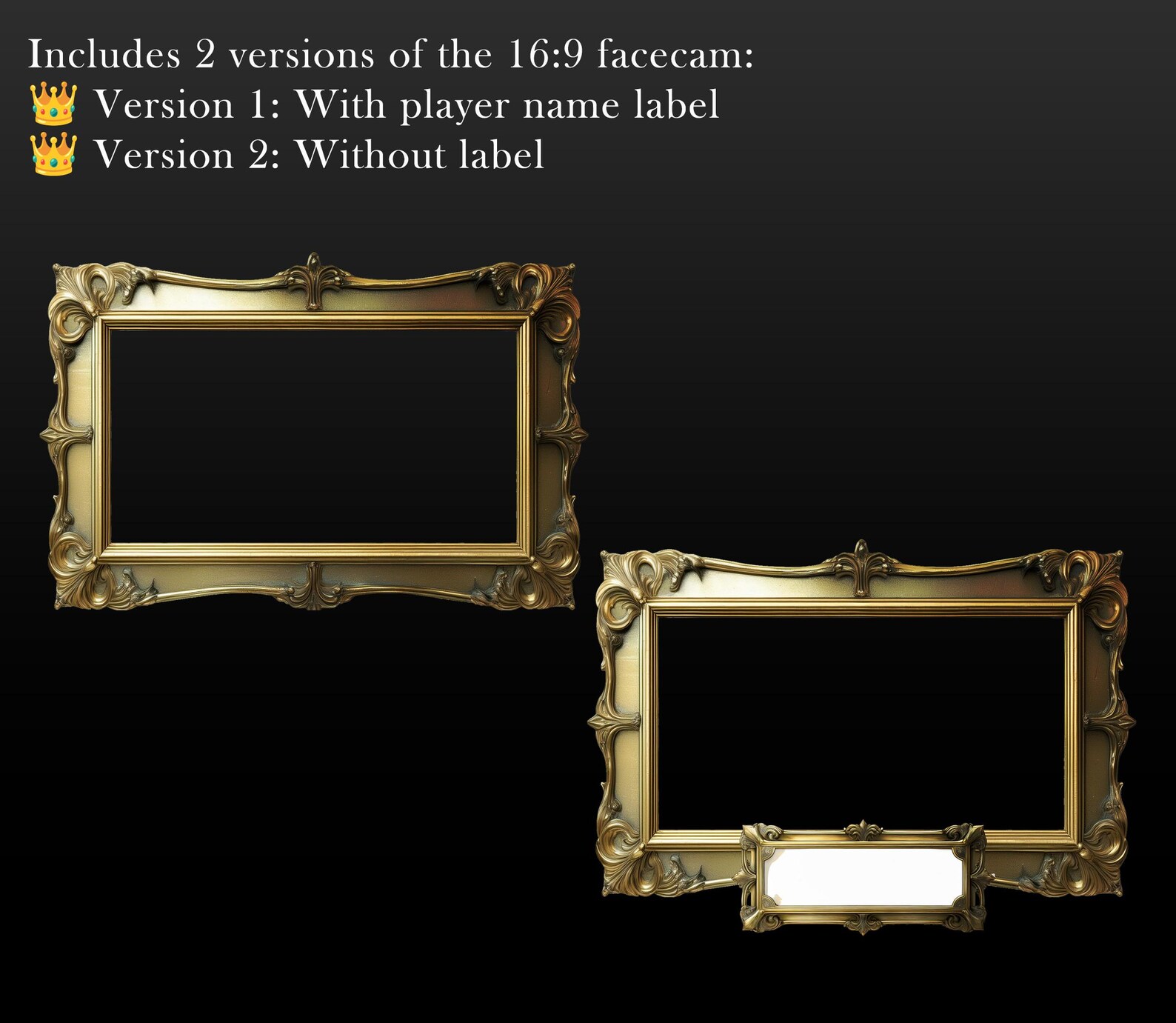 Gold Victorian Webcam Overlays: Animated Stream Frames (instant ...