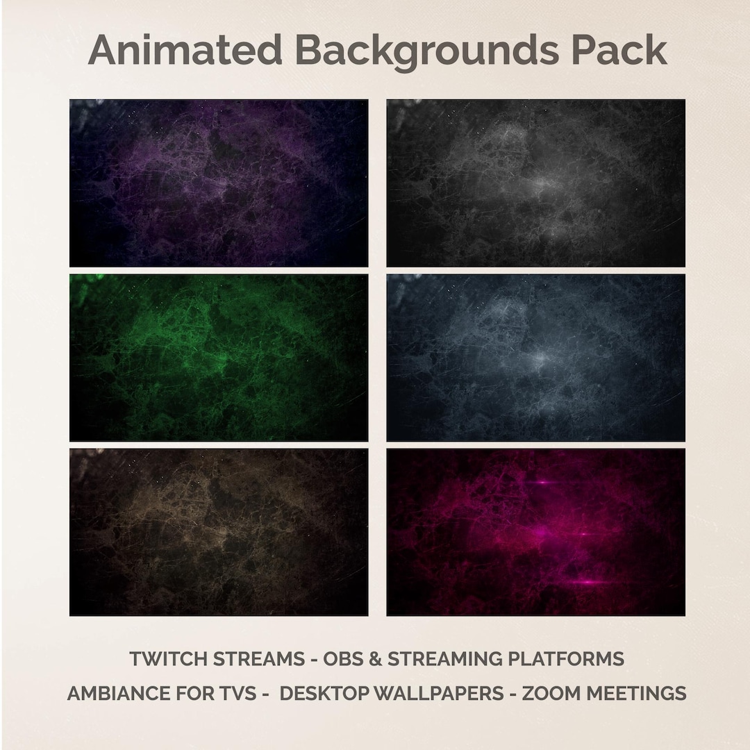 Animated Backgrounds Pack: Streaming & Virtual Meeting Ambiance ...