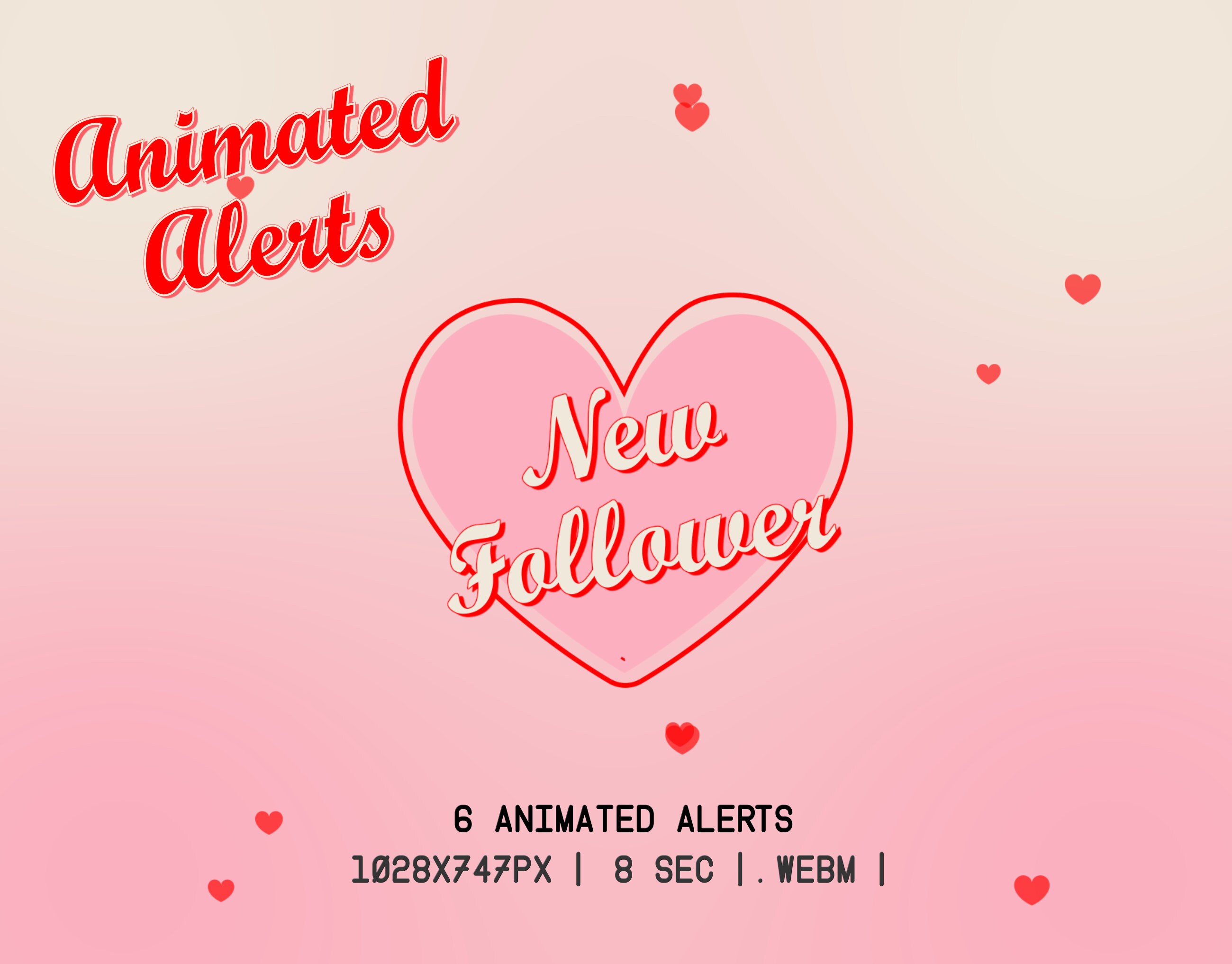 Twitch Animated Stream Alerts Hearts, Love, Valentines, Stream Alerts ...