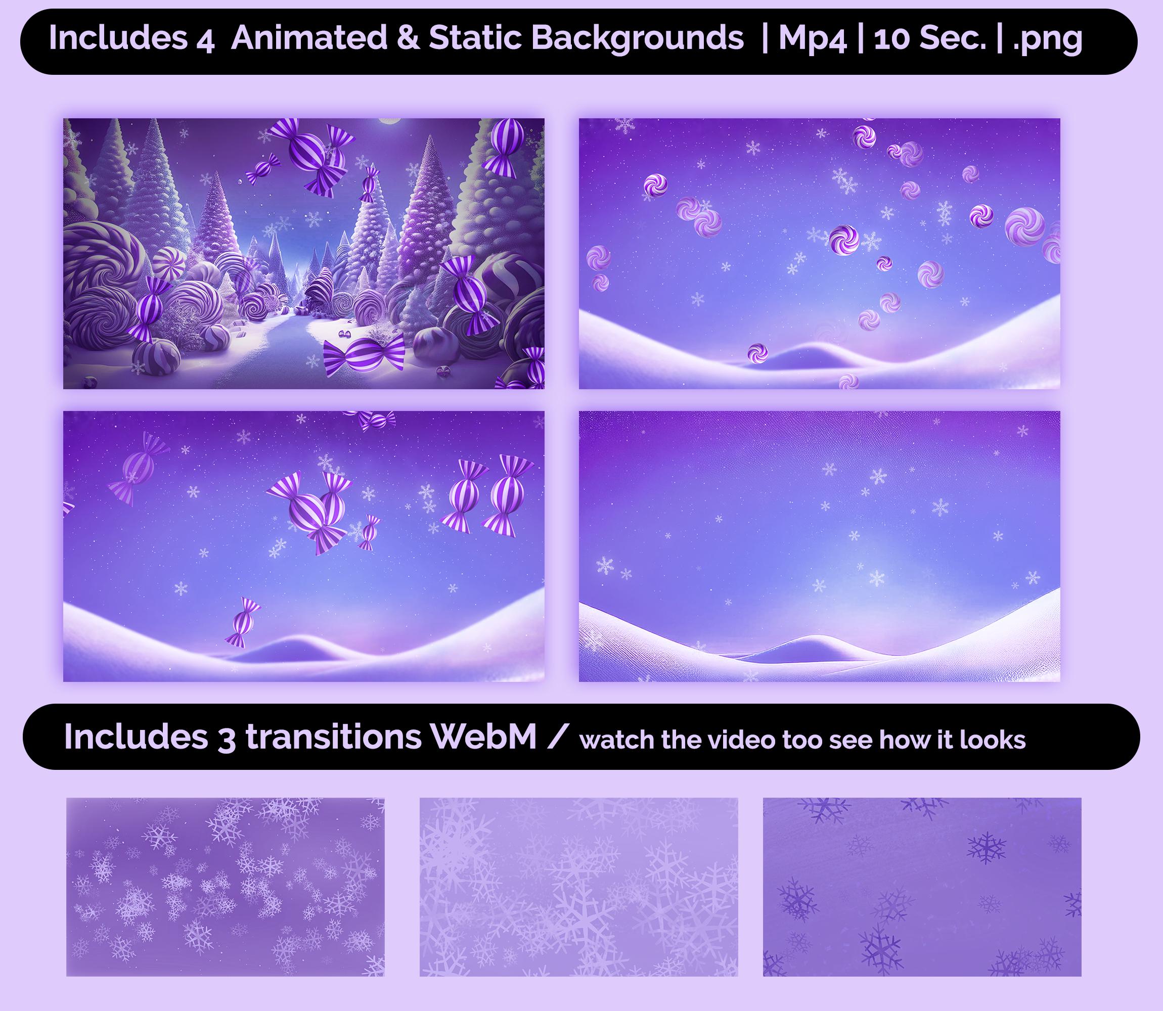 Candy Animated Stream Package - Festive Twitch Overlays, Holiday Sweet ...