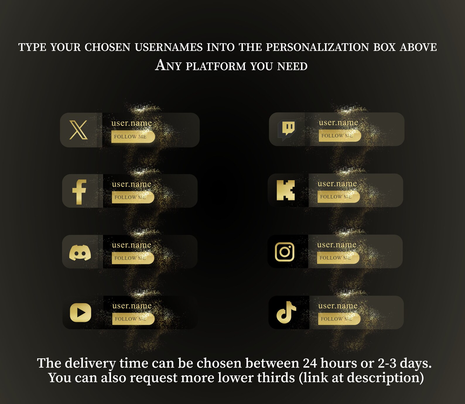 Custom Animated Social Media Lower Thirds, Twitch Animated Follow Popup, Popup Stream Overlay ...