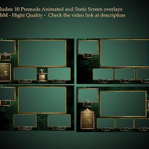Animated Dnd Stream Overlay Pack: Medieval Green & Gold - Etsy