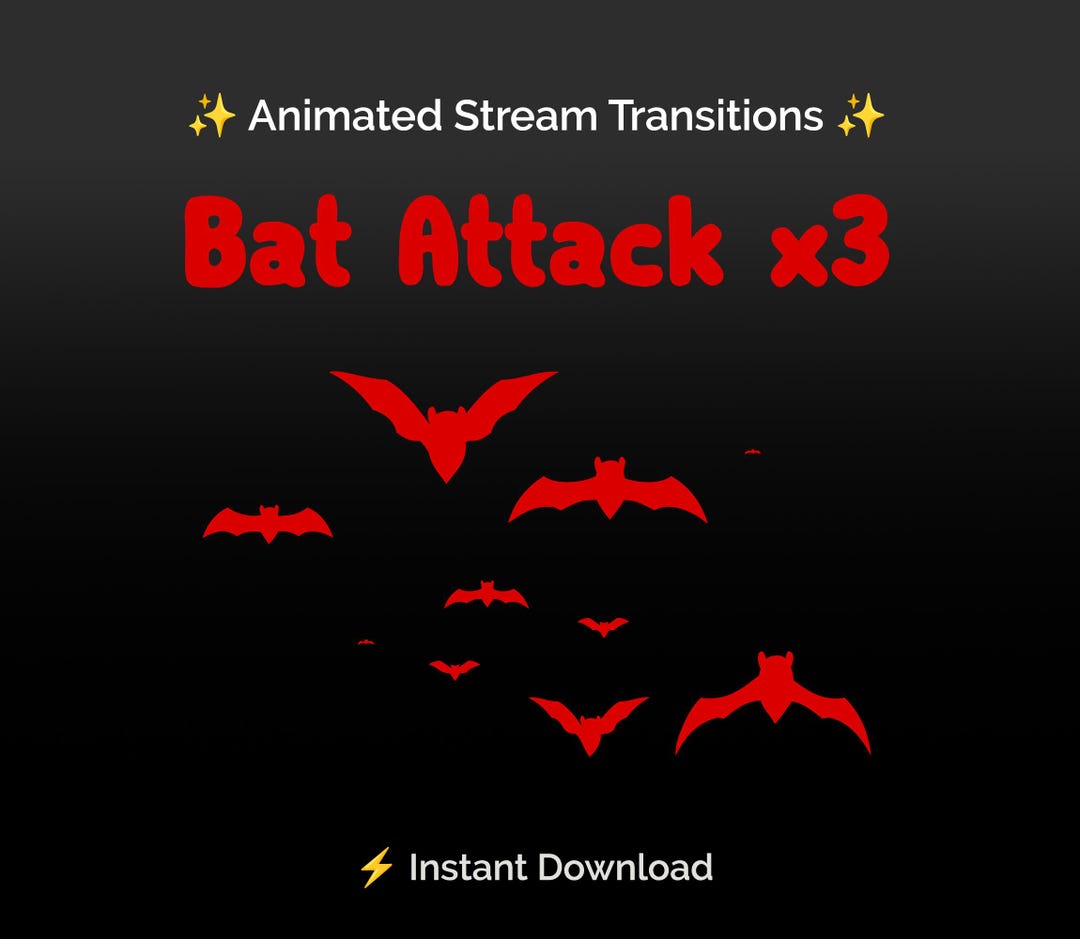 Flying Bats Stream Transitions: Spooky Animated Stinger (webm) - Etsy