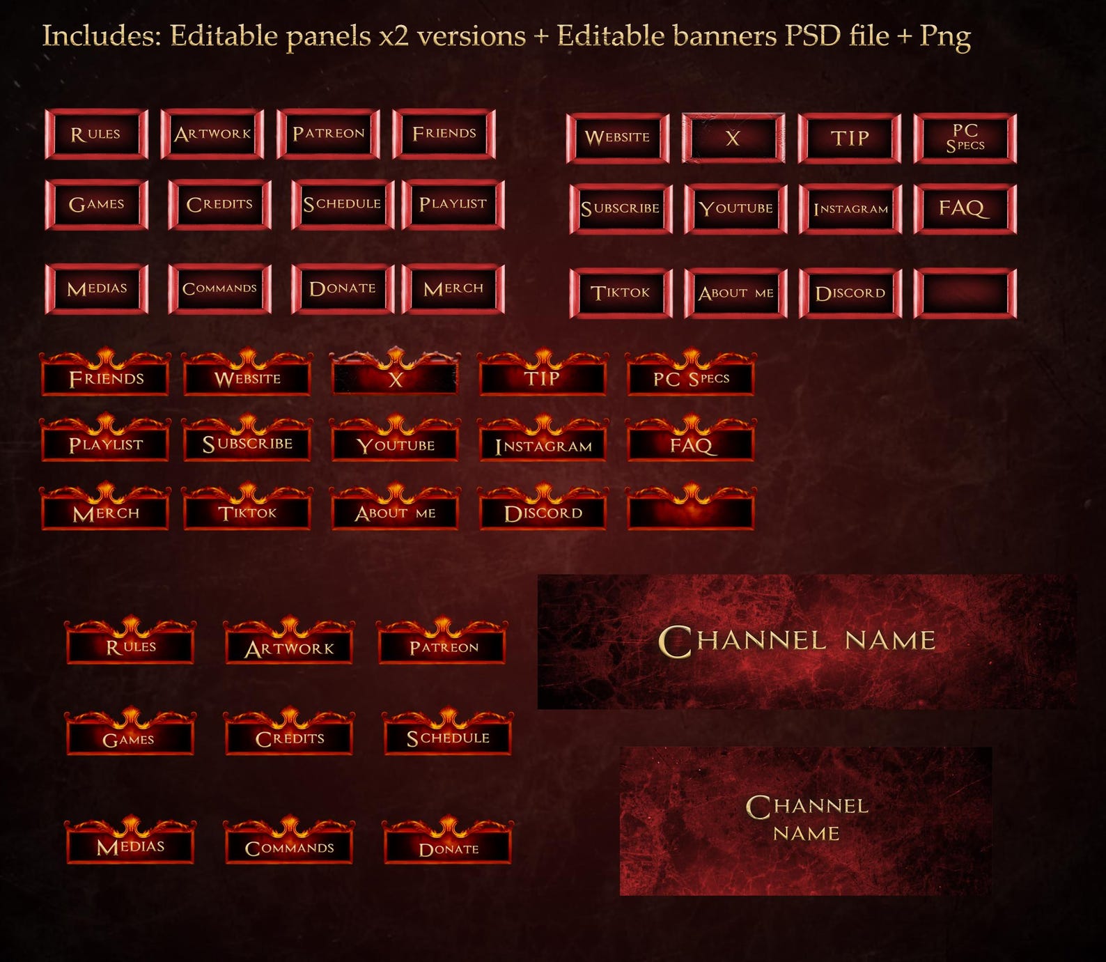Medieval Animated Stream Package: Gothic Twitch Overlays - Etsy