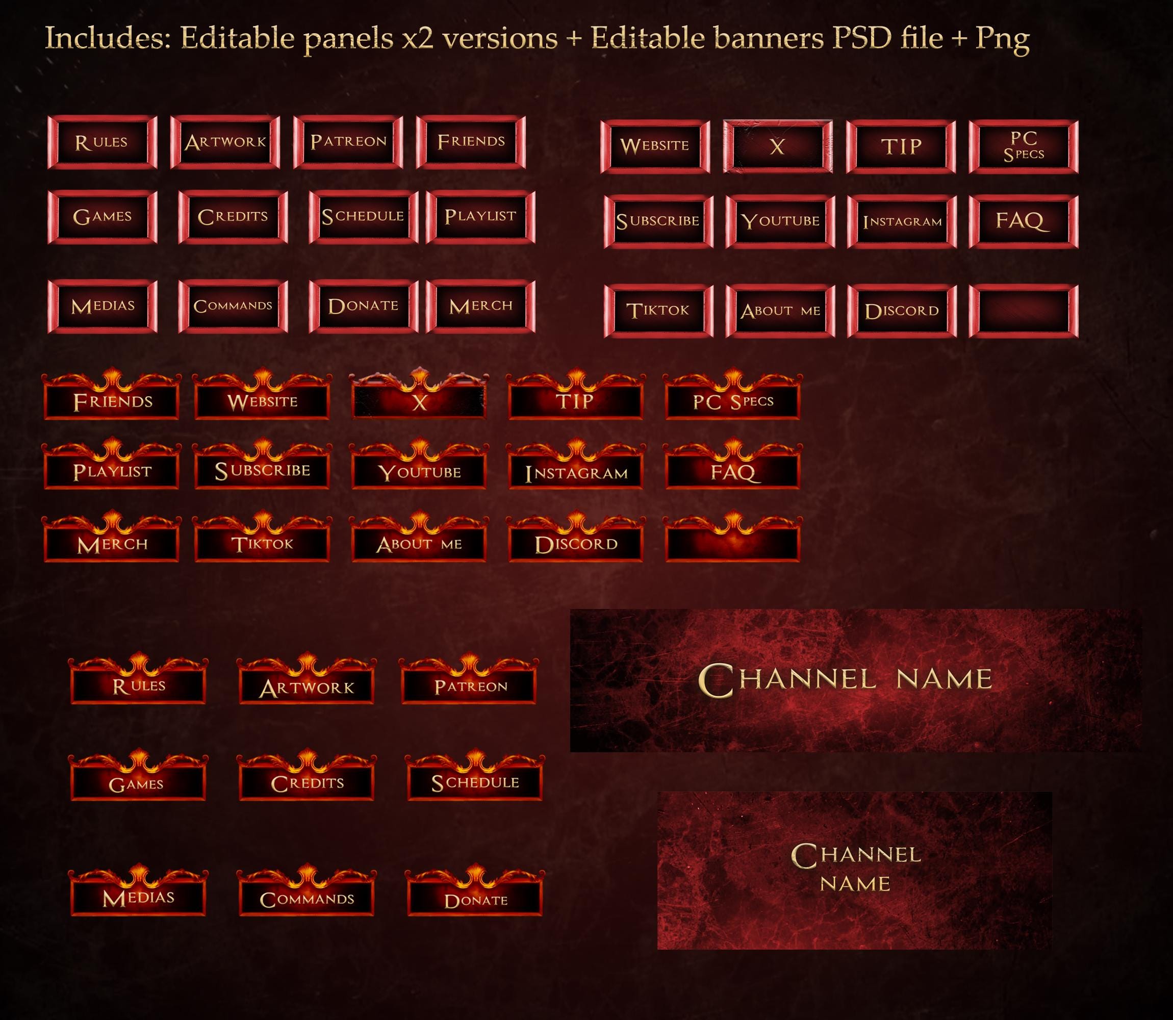 Medieval Animated Stream Package: Gothic Twitch Overlays - Etsy