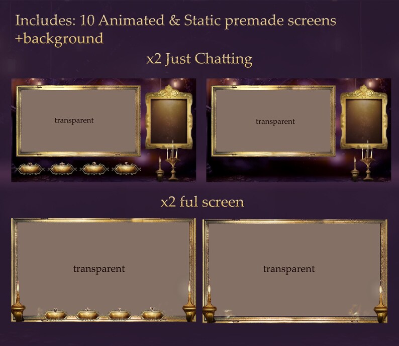 Royal Animated Stream Pack: Gold Medieval Twitch Overlay - Etsy