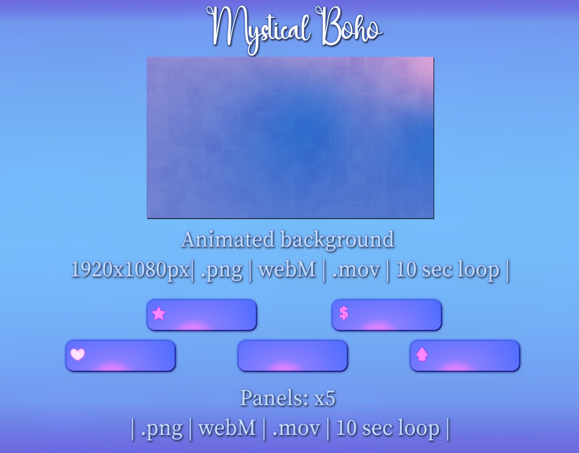 Boho Cat Animated Stream Overlay: Twitch Borders (digital Download) - Etsy